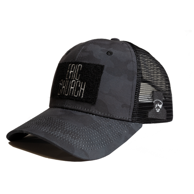 Black Camo Velcro Patch Hat – Chief Merchandise